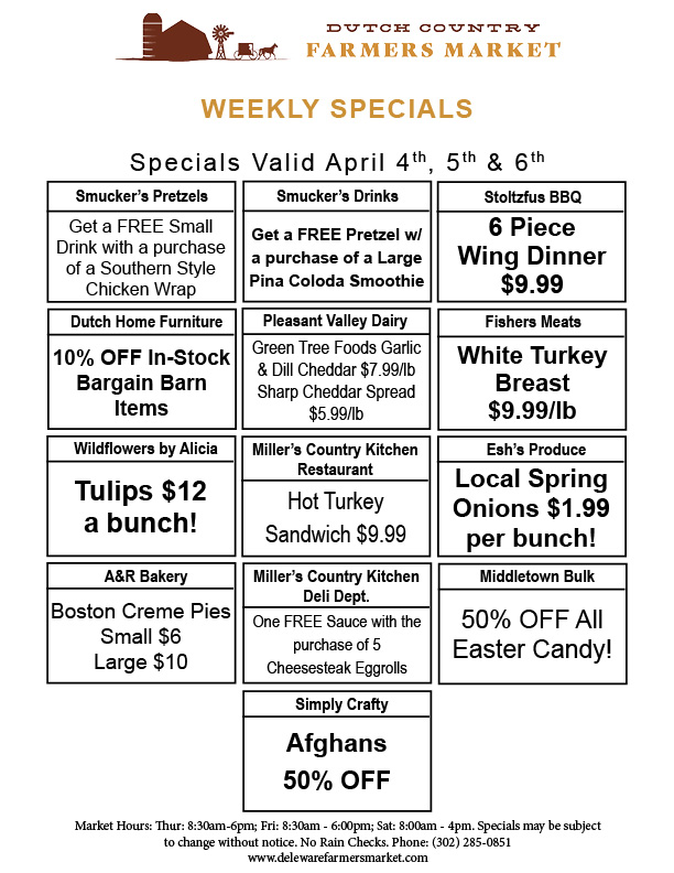 Weekly Specials | Dutch Country Farmers Market - Fresh Food, Great Shopping