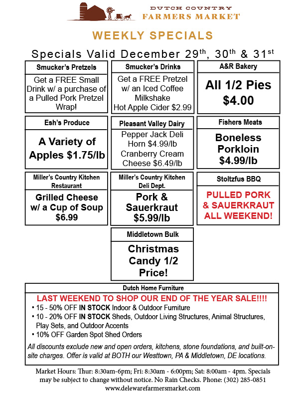 Weekly Specials | Dutch Country Farmers Market - Fresh Food, Great Shopping